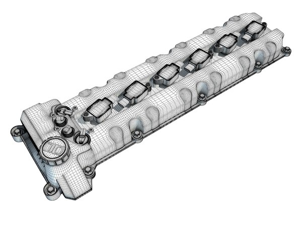 3D engine valve cover model - TurboSquid 1391085