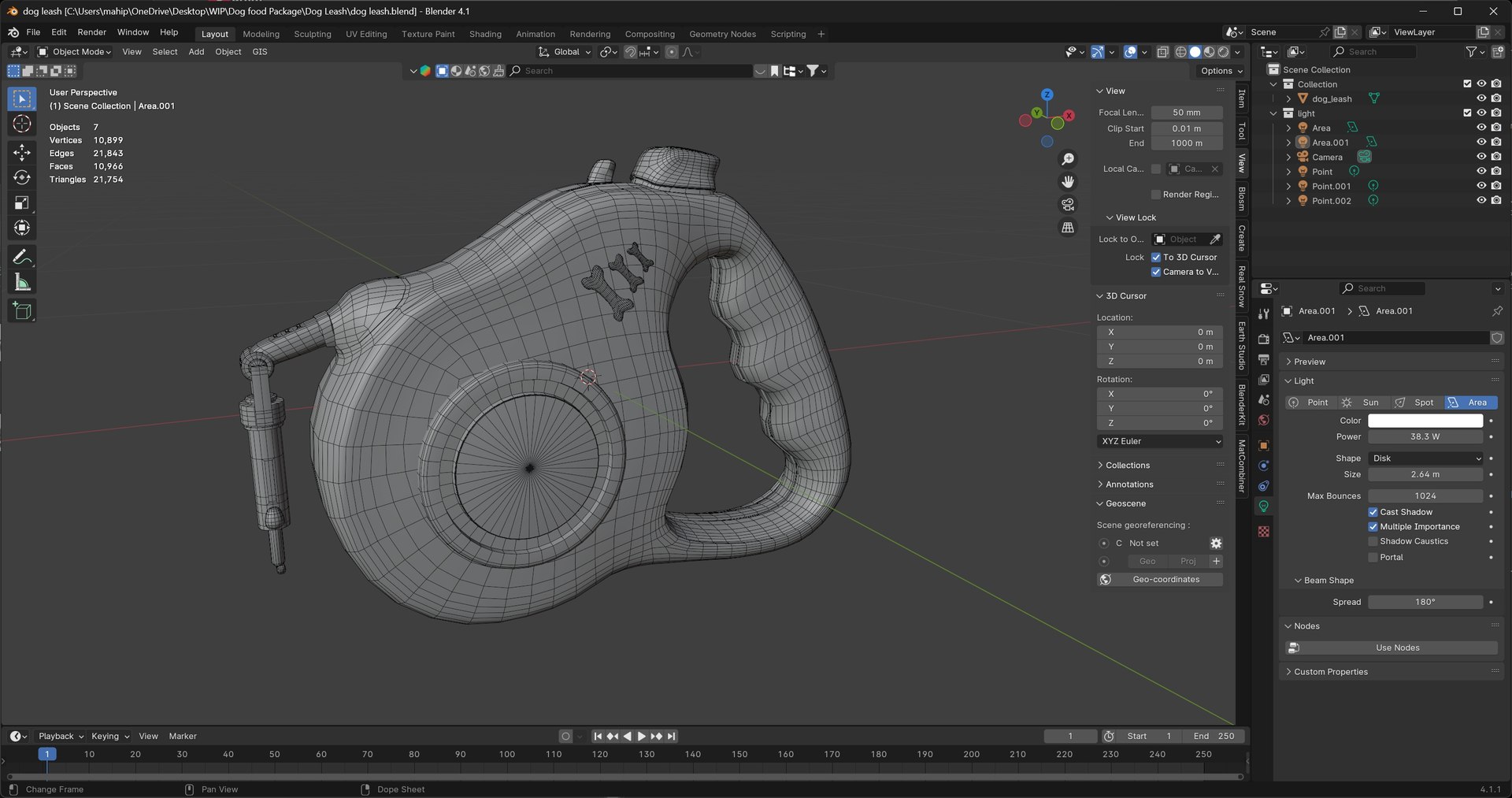 Dog Leash 3D Model - TurboSquid 2370961