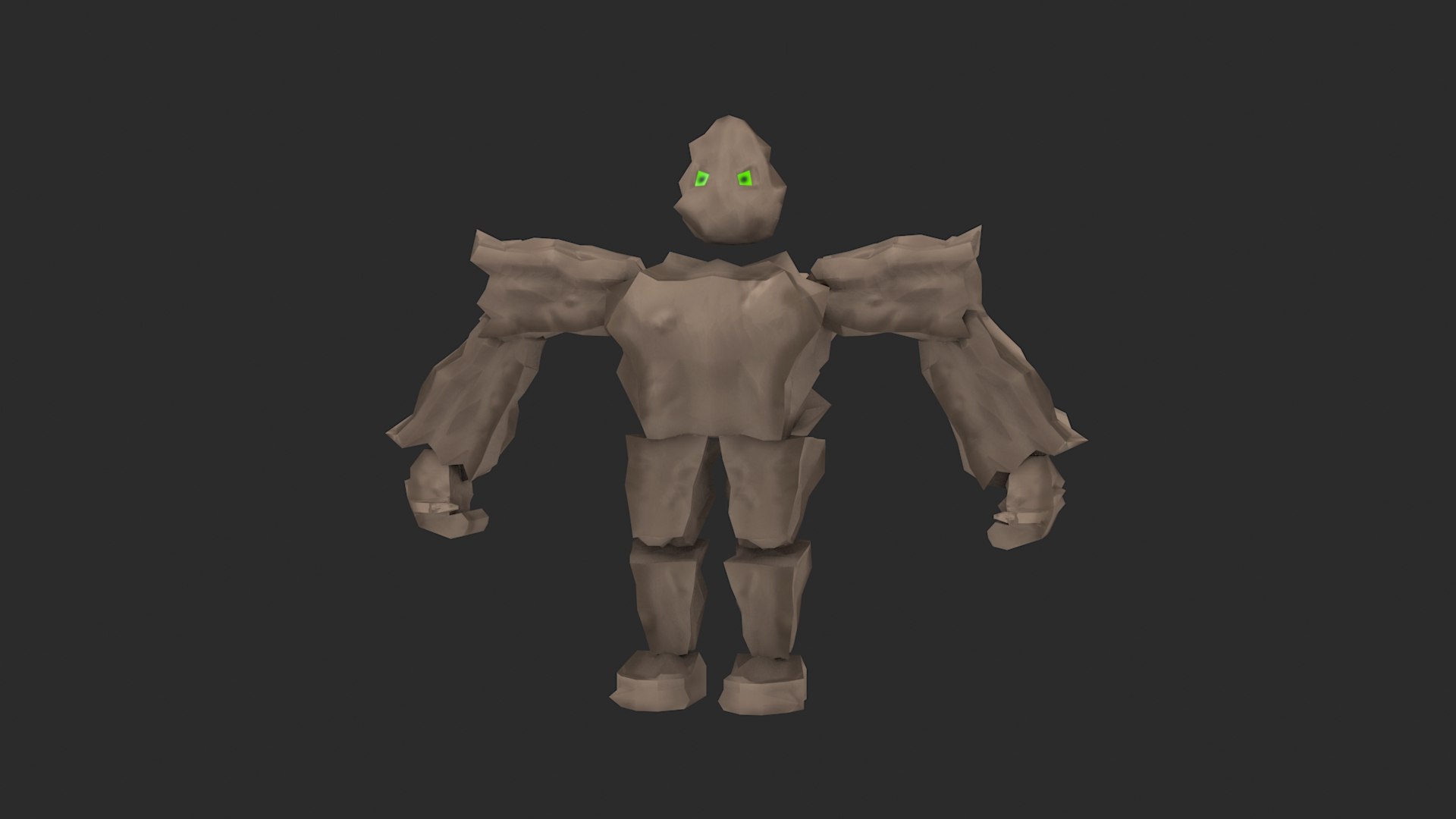 Cartoon Golem Model - TurboSquid 2219299