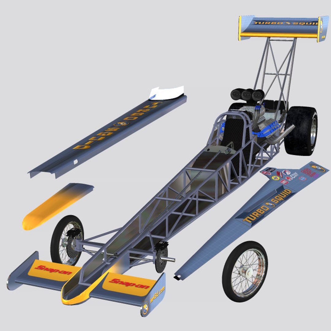Fuel Dragster 3d Model