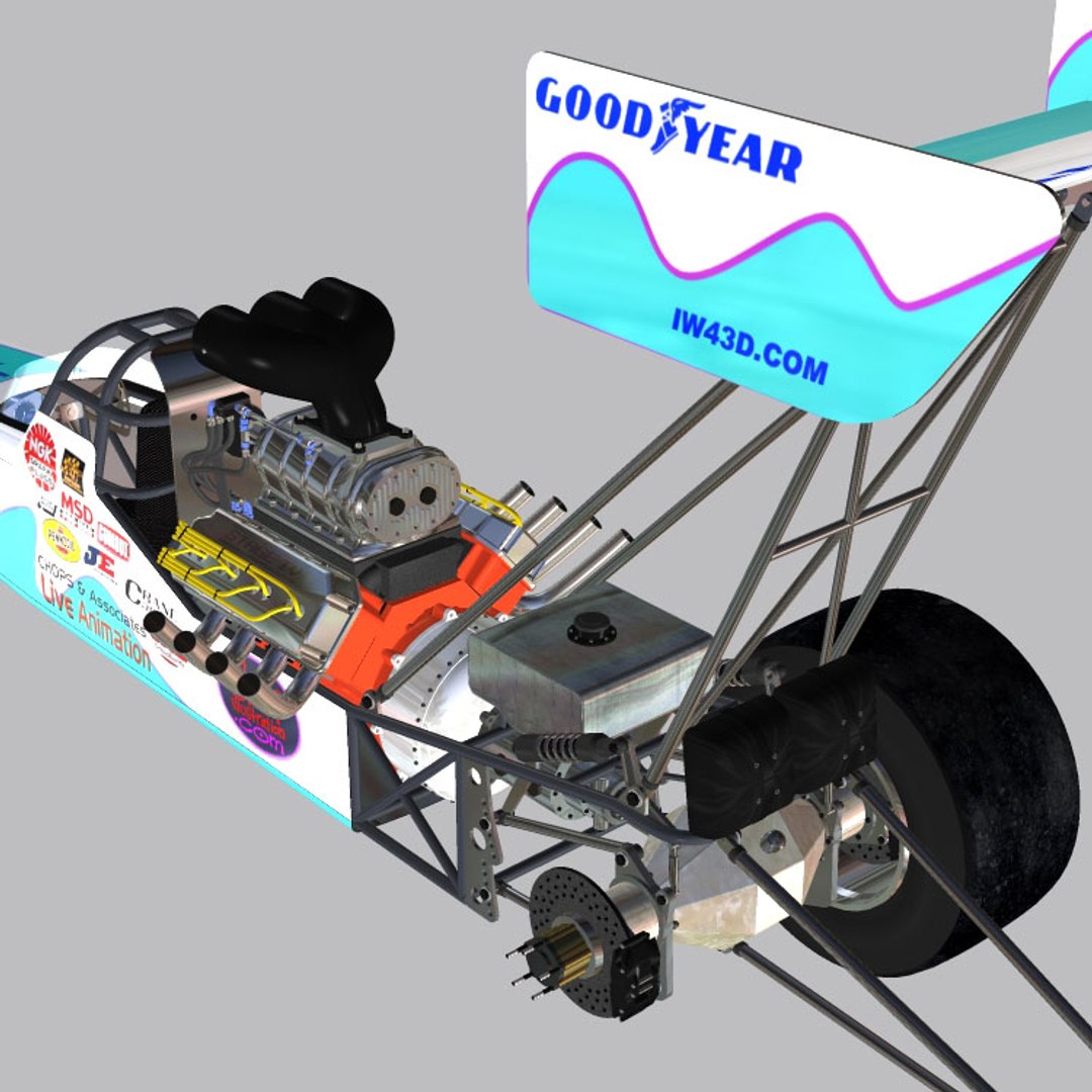 Fuel Dragster 3d Model