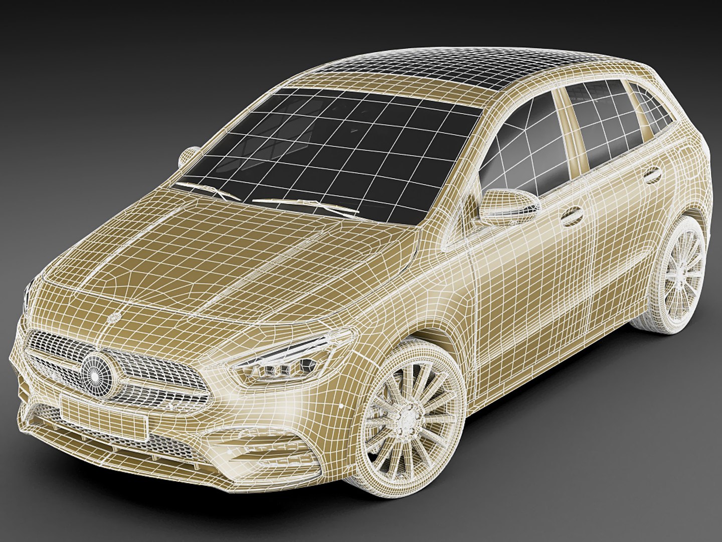 Mercedes B B-class Model - TurboSquid 1346731