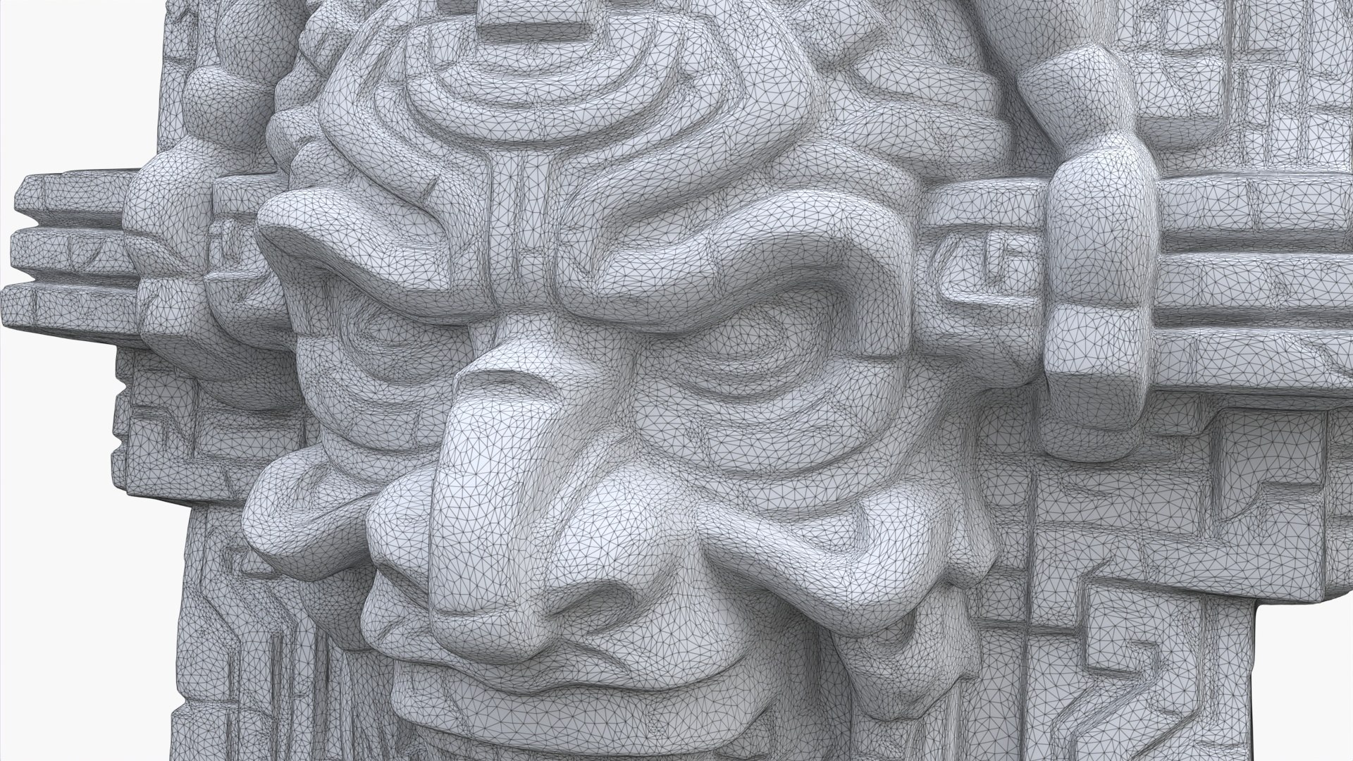 Aztec Stone Head 22 3D Model - TurboSquid 2200436