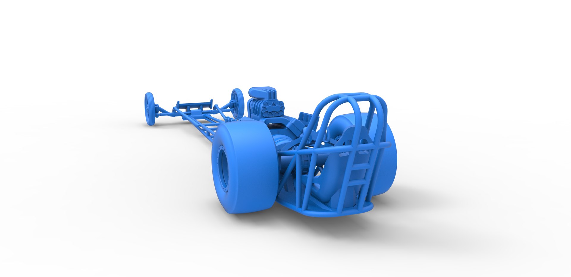 3D Diecast Front Engine Dragster With V8 Scale 1 To 25 - TurboSquid 2003419