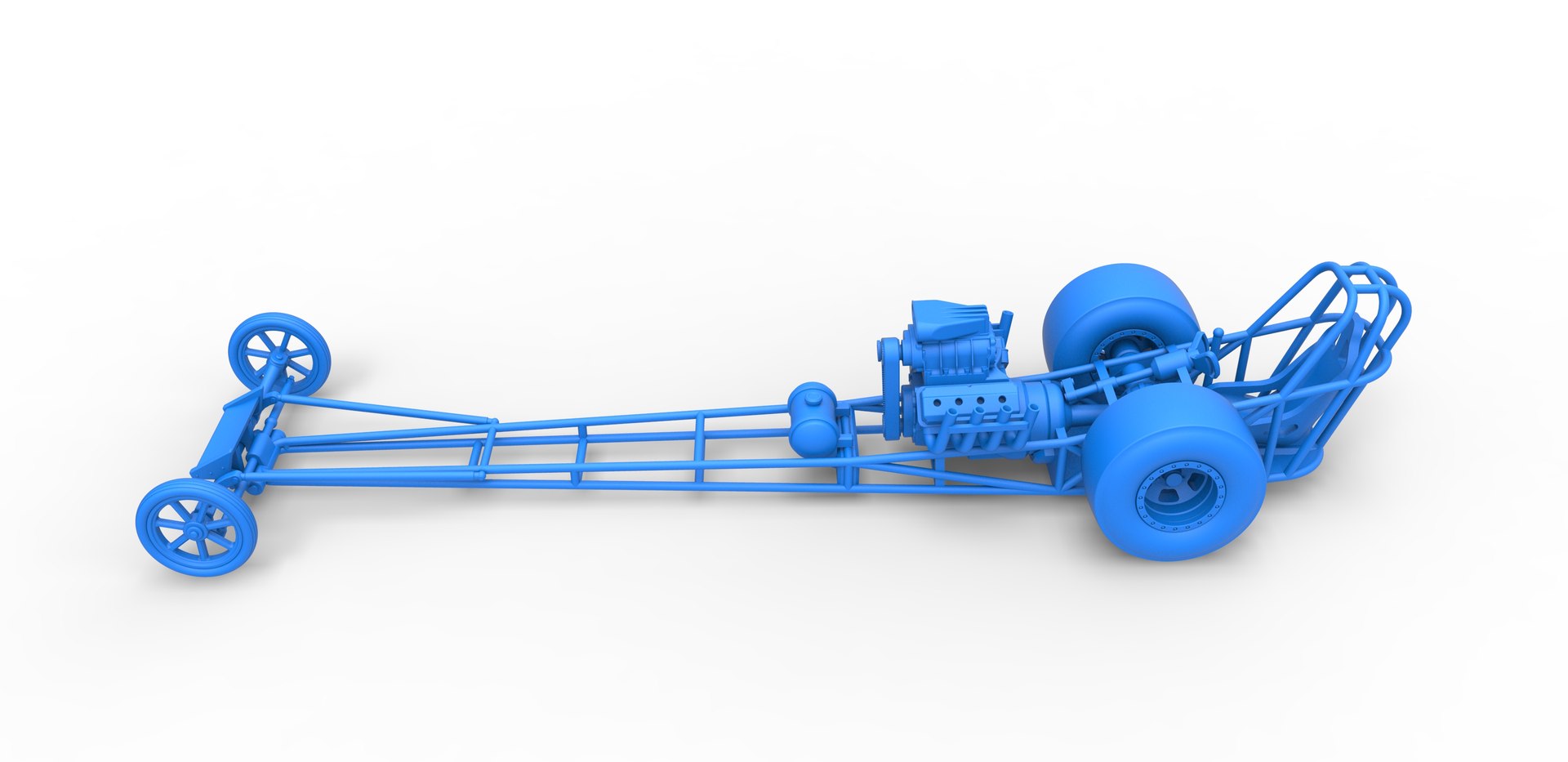 3D Diecast Front Engine Dragster With V8 Scale 1 To 25 - TurboSquid 2003419