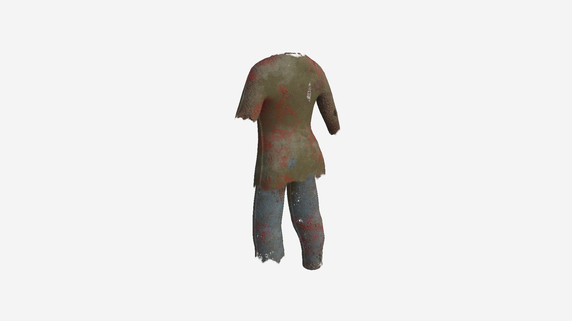 Zombie Clothing Color 07 - Undead Character Design 3D Model ...