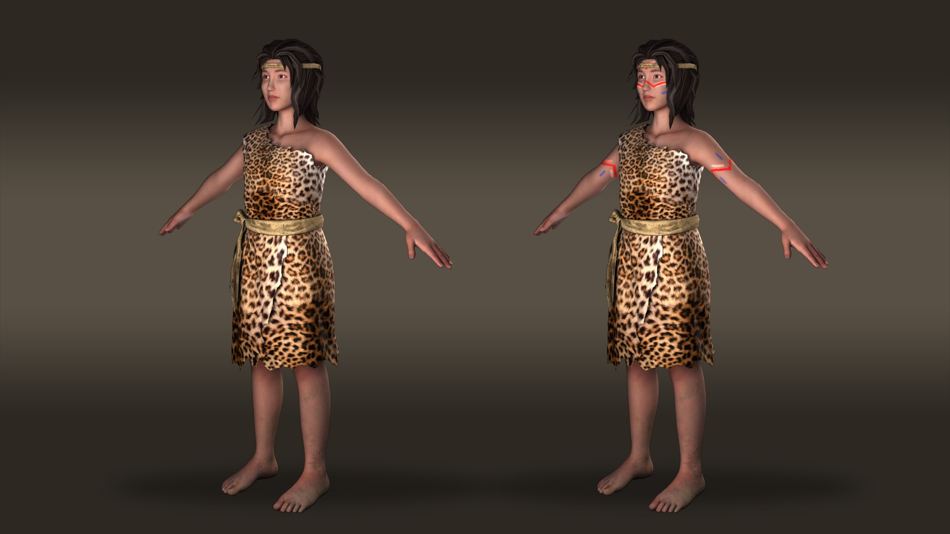 3D Model Primitive Woman - TurboSquid 2056056