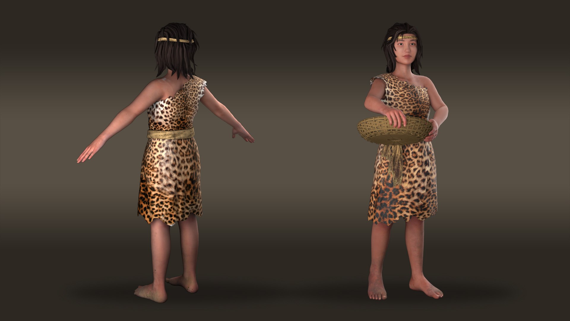 3D Model Primitive Woman - TurboSquid 2056056
