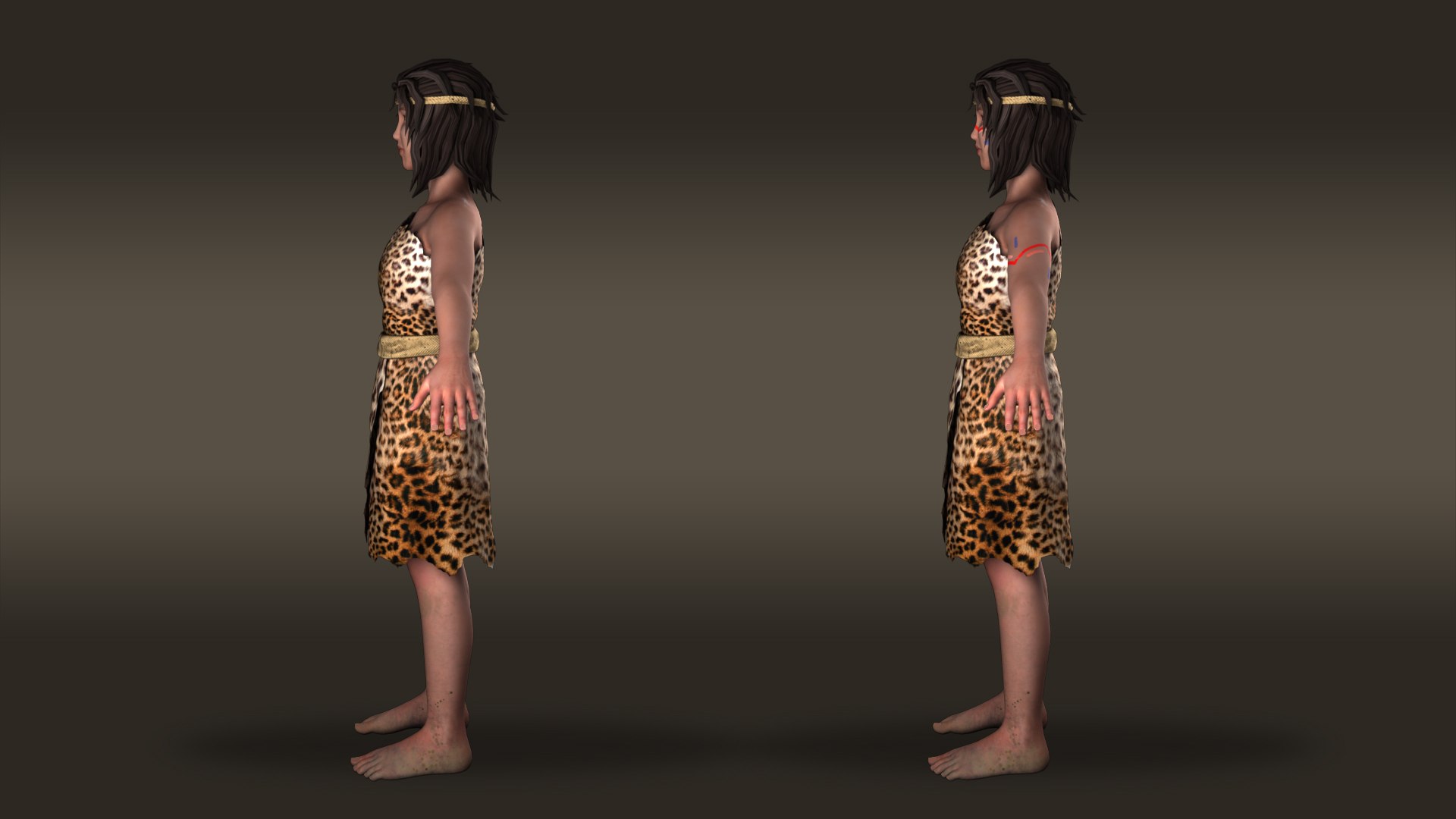 3D Model Primitive Woman - TurboSquid 2056056