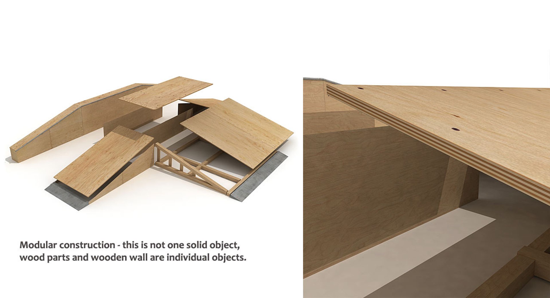 3d Model Skate Ramp Fun Box