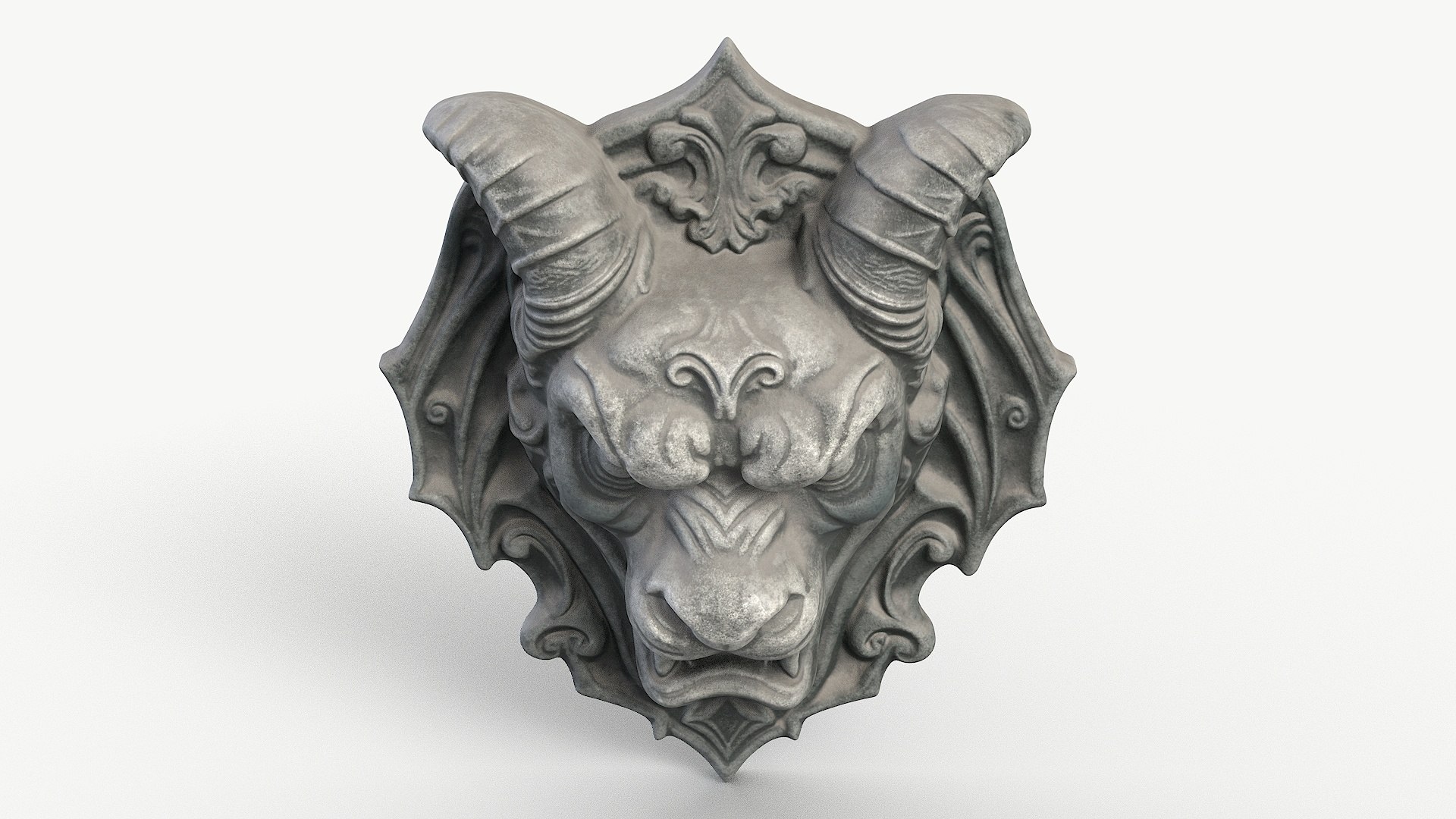 3D Model Gargoyle Head Textured 7 - TurboSquid 2291263