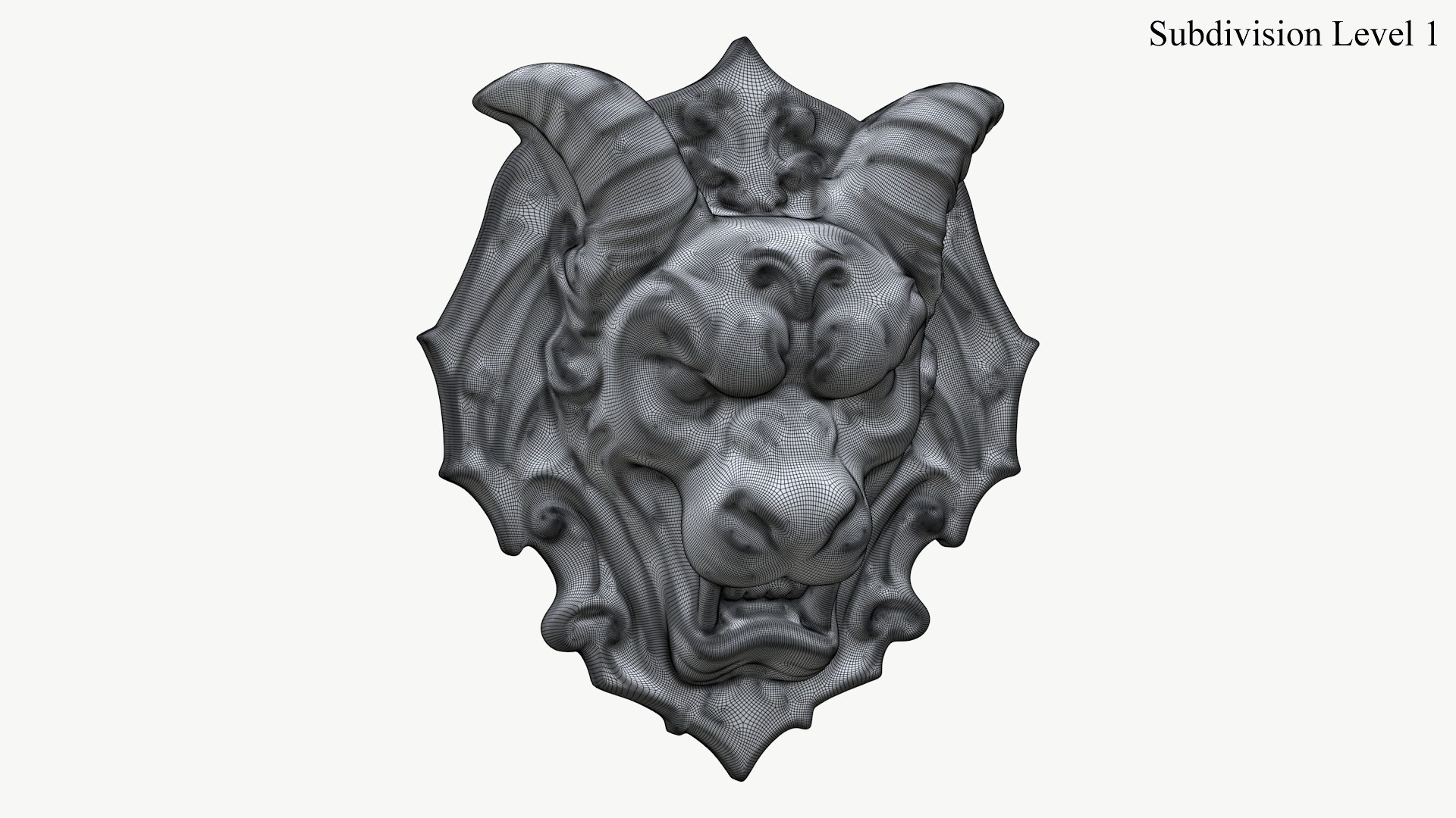 3D Model Gargoyle Head Textured 7 - TurboSquid 2291263