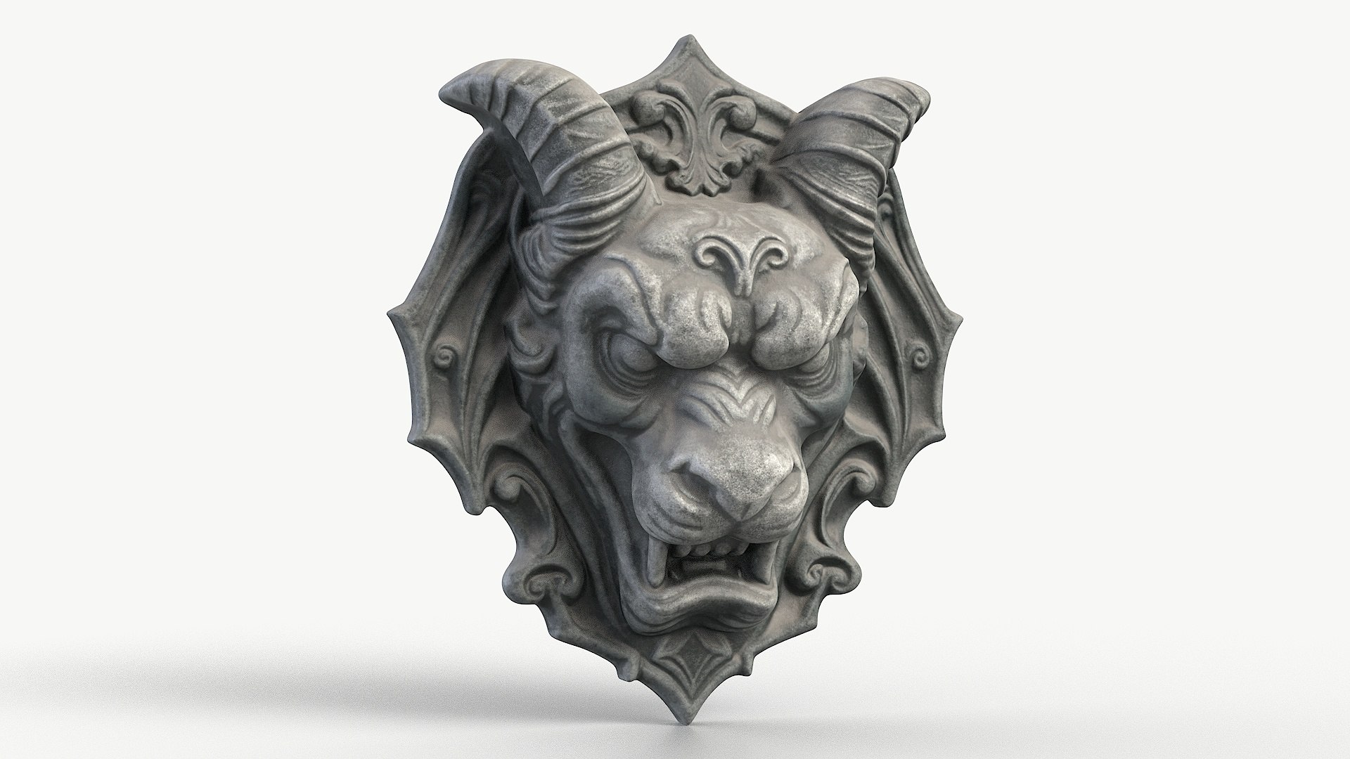 3D Model Gargoyle Head Textured 7 - TurboSquid 2291263