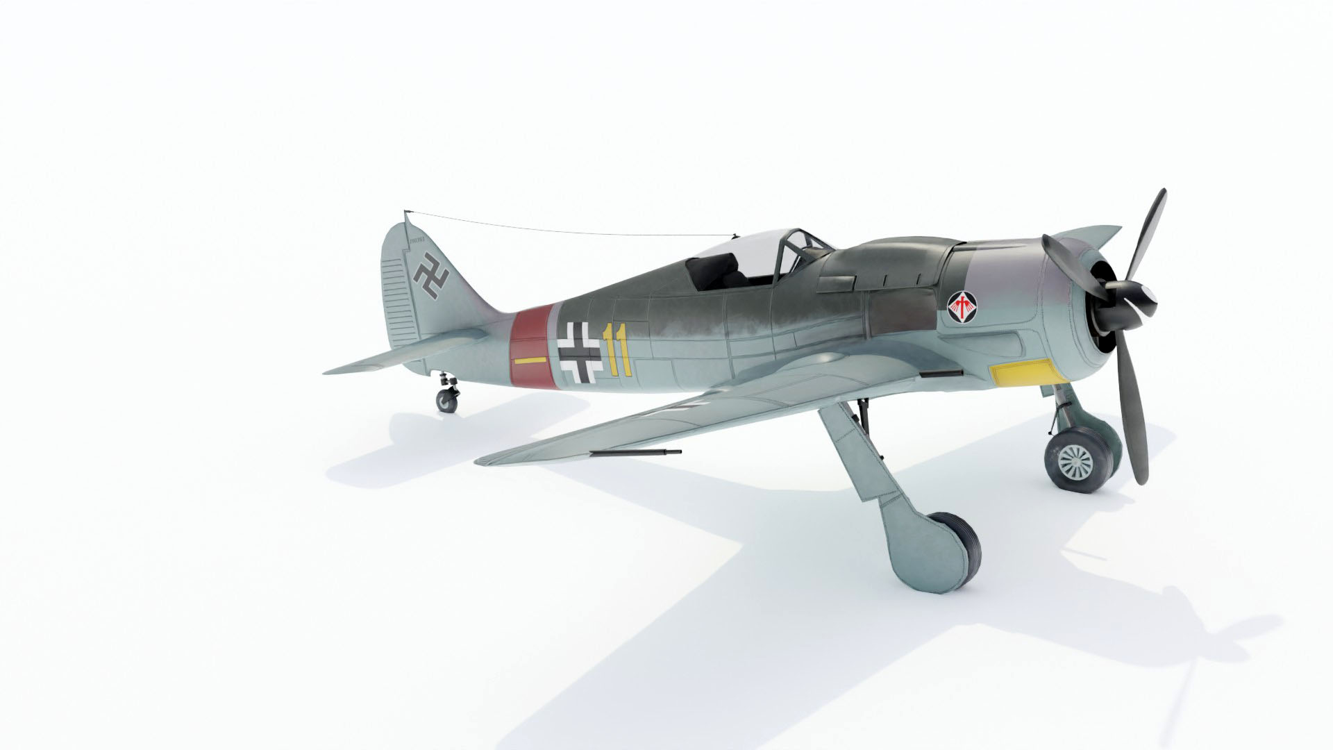 Focke-wulf Fw 190 Fighter Aircraft 3d Model