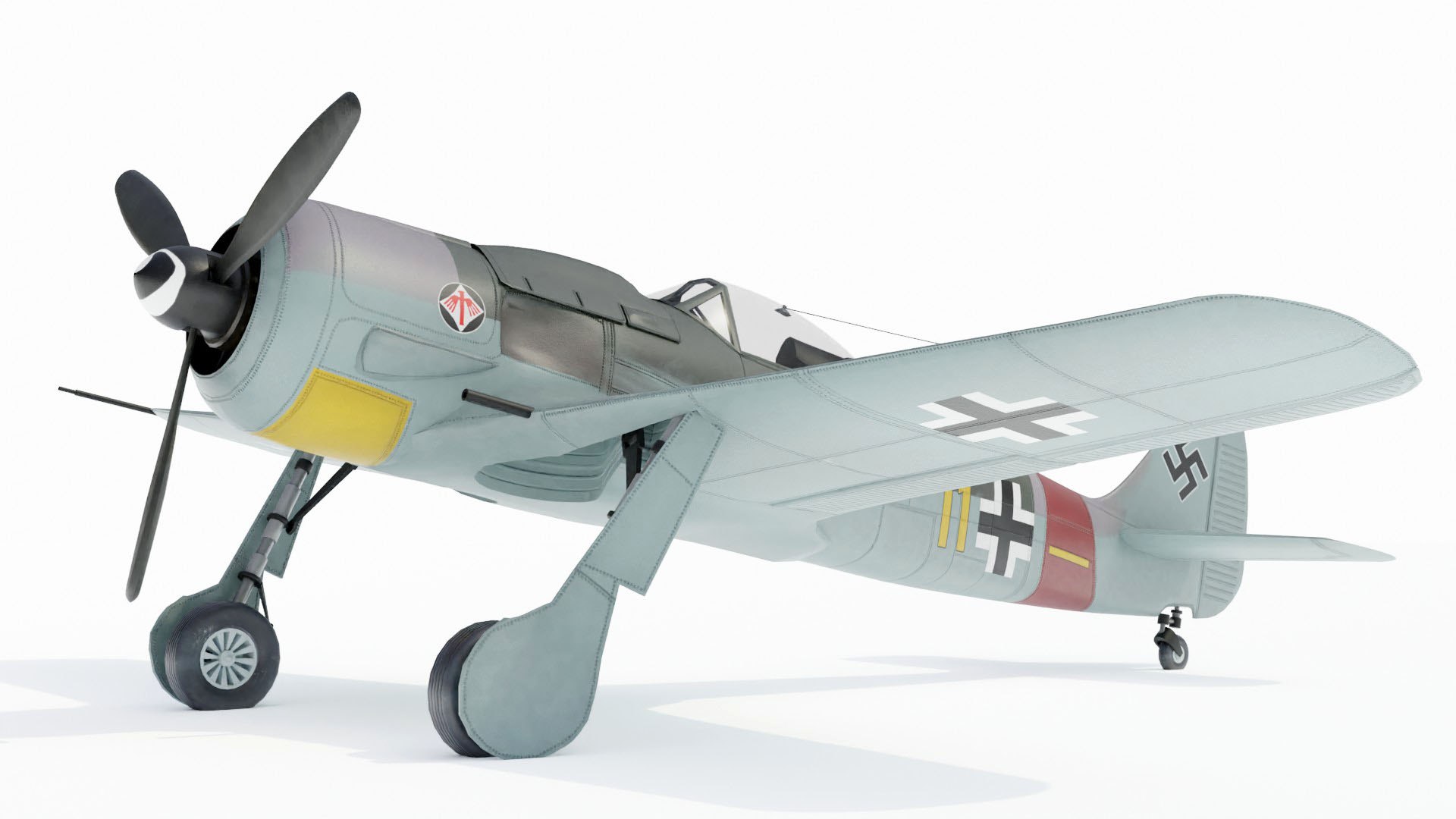 Focke-wulf Fw 190 Fighter Aircraft 3d Model