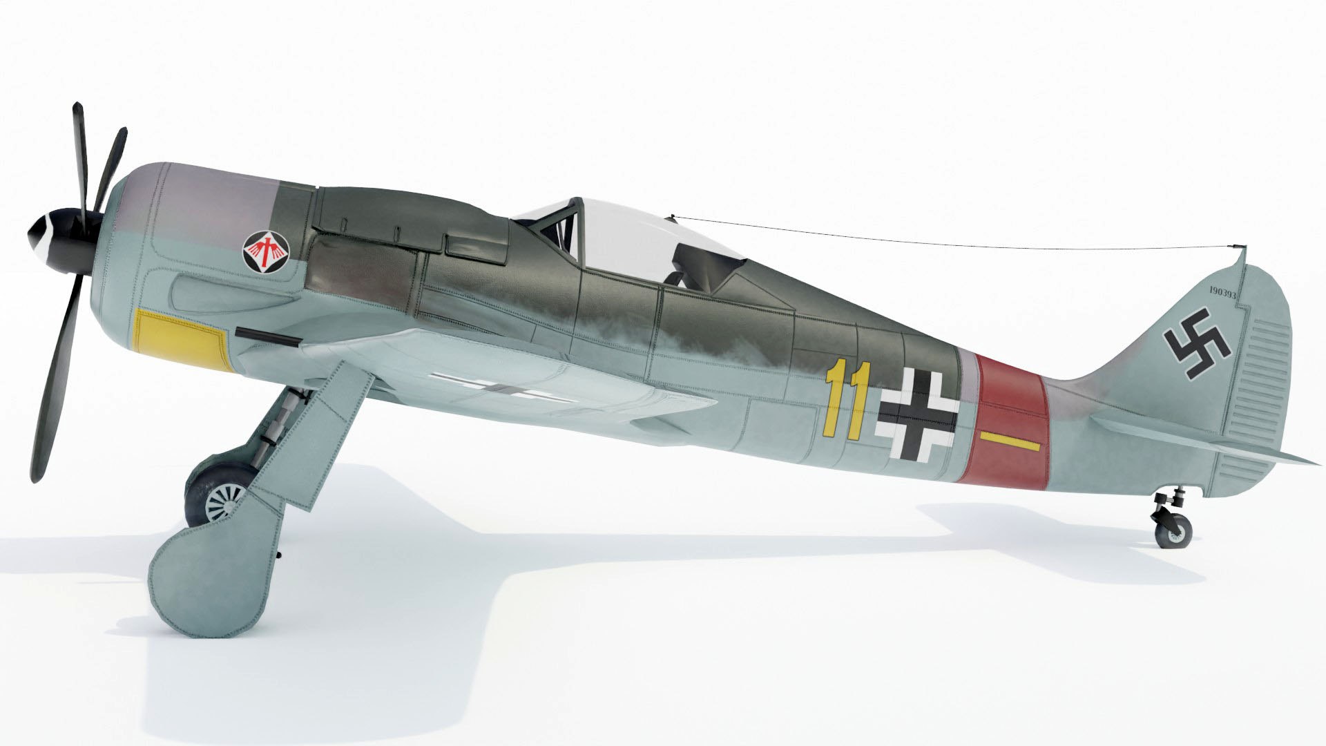 Focke-wulf Fw 190 Fighter Aircraft 3d Model
