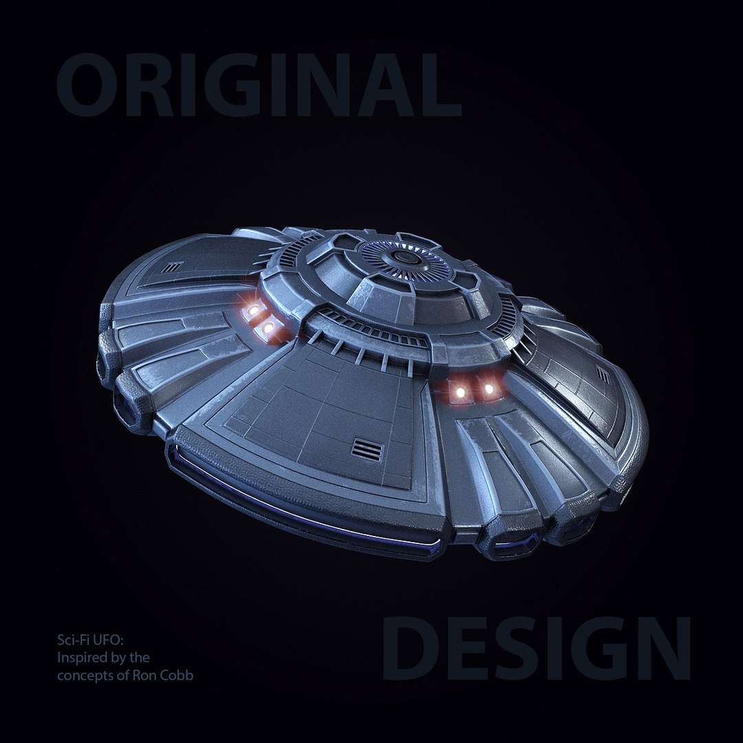 sci-fi ufo 2 3d model
