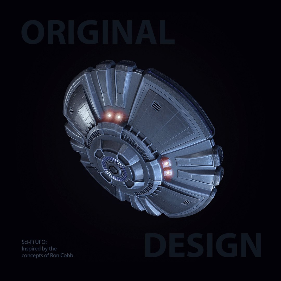 sci-fi ufo 2 3d model