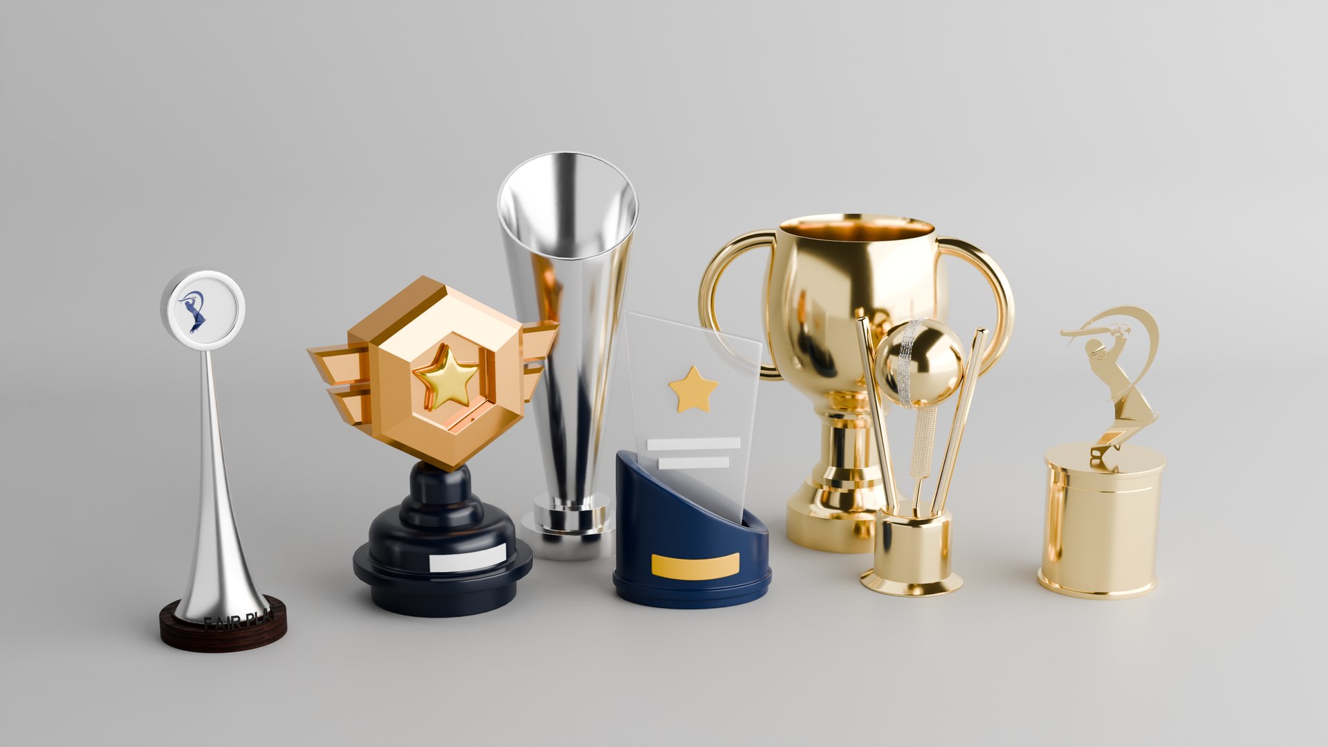 Premium 3D Trophy Models Pack 3D Model - TurboSquid 2387530