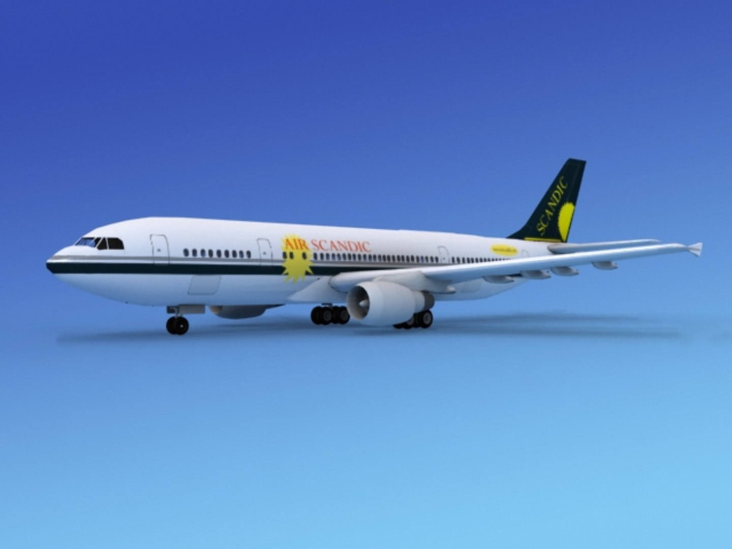 Airline Airbus A300 Air 3d Model