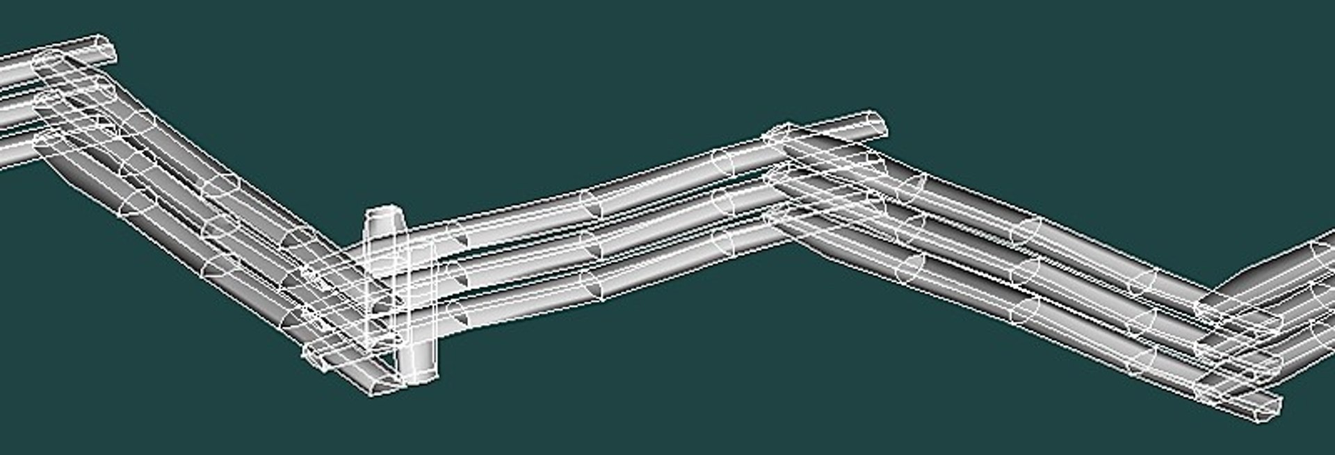 Colonial Stacked Split Rail Fence 3d Model