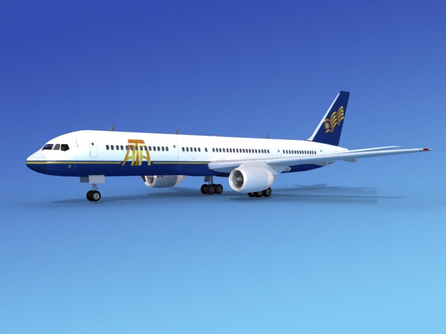 Airline Boeing 757 757-200 3d 3ds