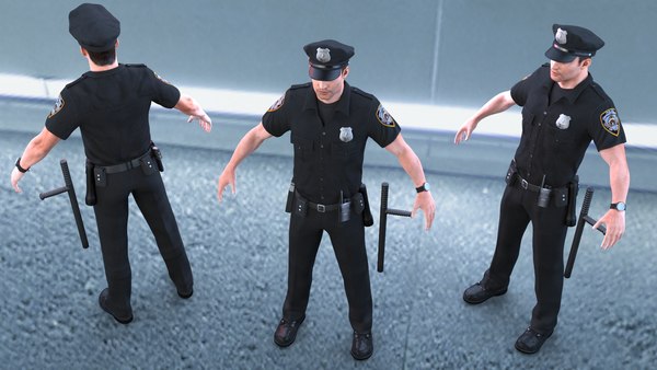 3D police officer 2020 pbr model - TurboSquid 1572500