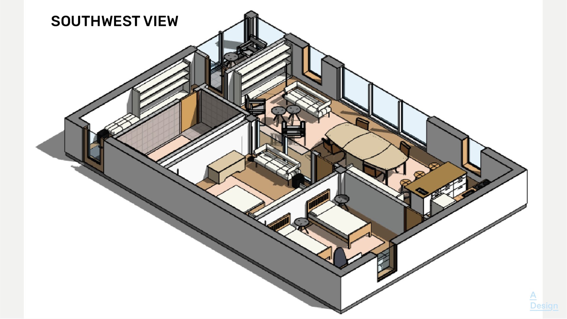 3D Apartment 100m2 - Revit Model Model - TurboSquid 2017837