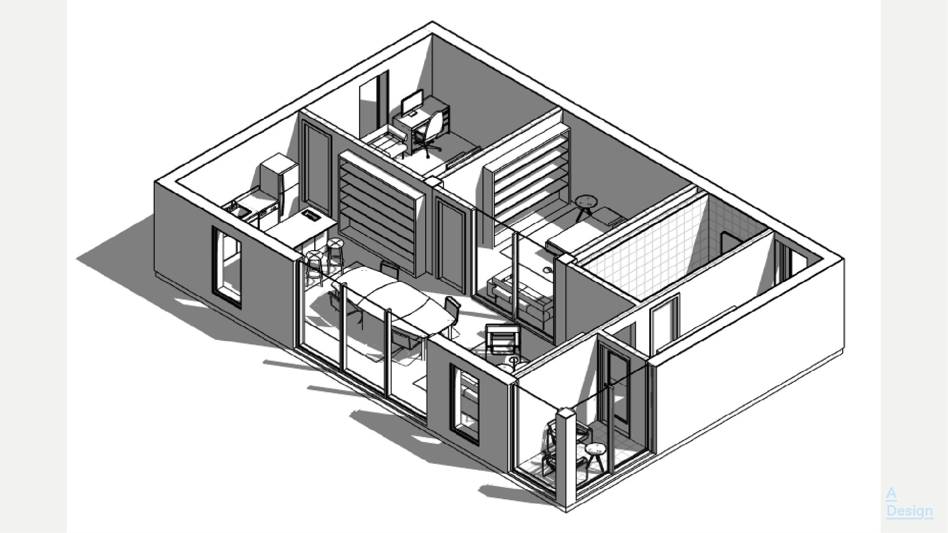 3D Apartment 100m2 - Revit Model Model - TurboSquid 2017837