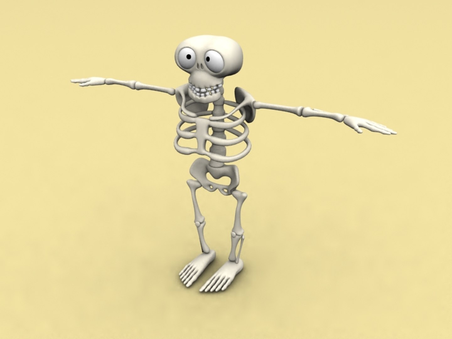 Cool Cartoon Skeleton Obj