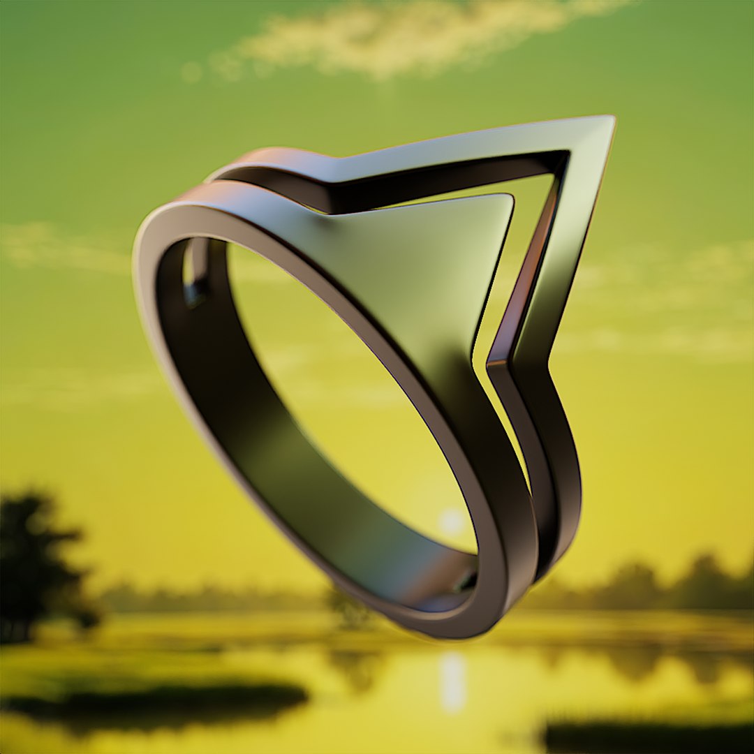 Geometric Arrowhead 3D Print Ring 48 3D - TurboSquid 2394764
