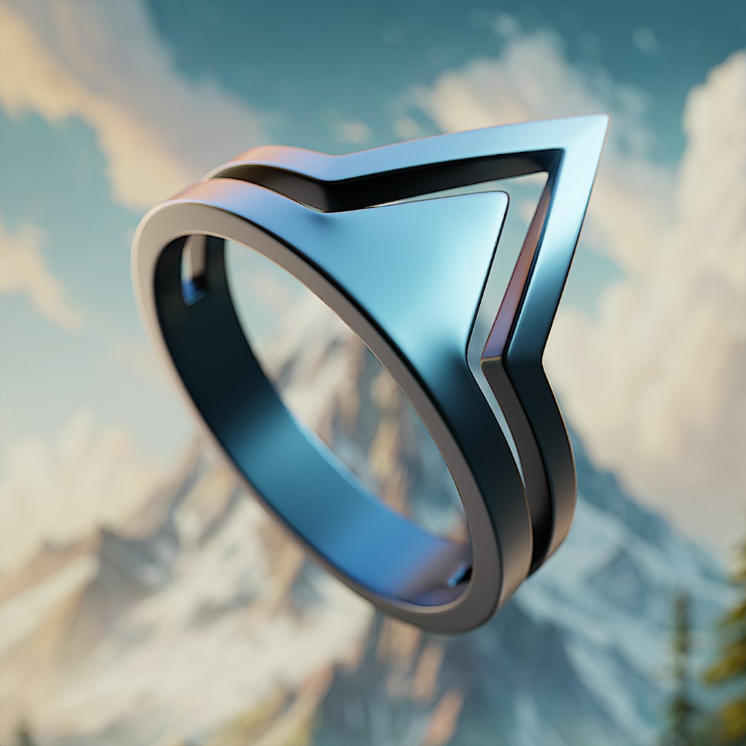 Geometric Arrowhead 3D Print Ring 48 3D - TurboSquid 2394764