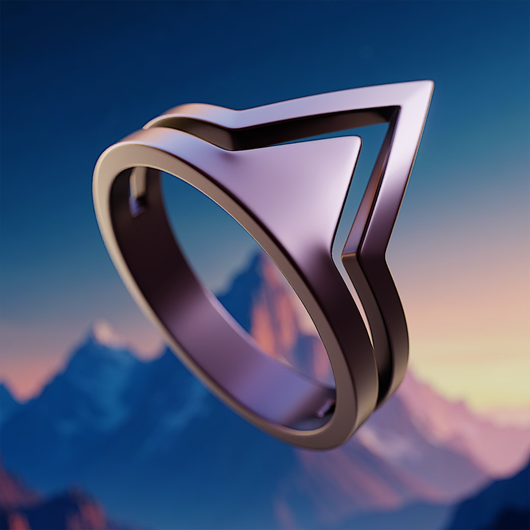 Geometric Arrowhead 3D Print Ring 48 3D - TurboSquid 2394764