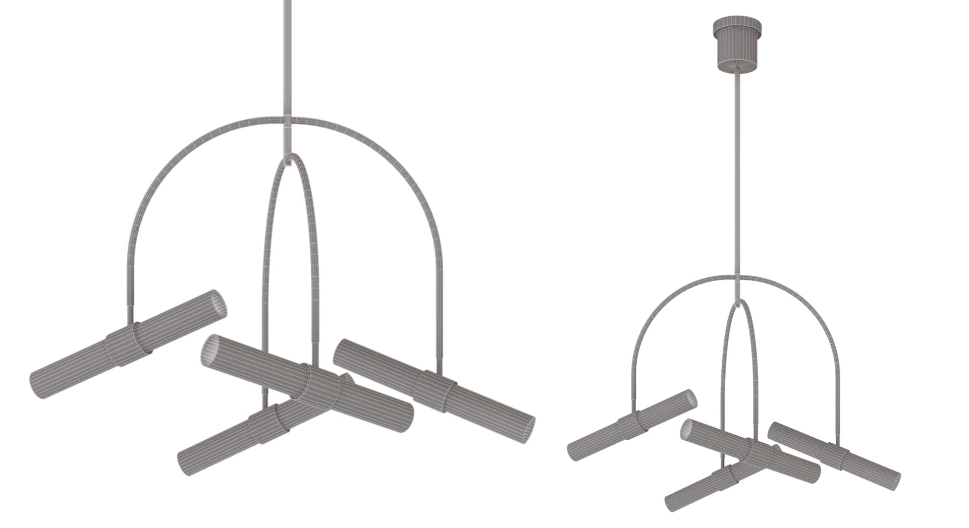 3D Calumn 4-Light Chandelier Model - TurboSquid 1992038