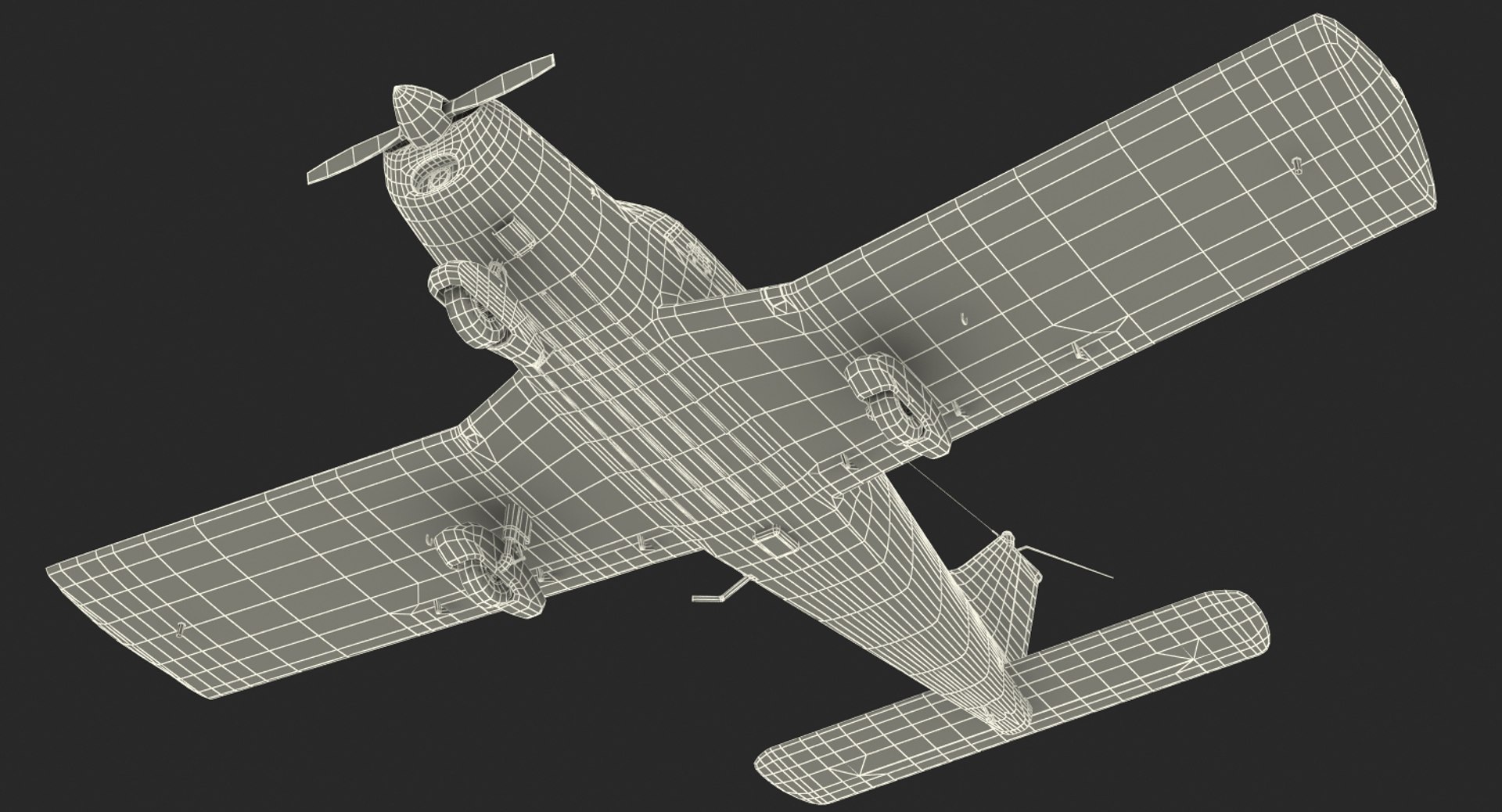 3d Civil Utility Aircraft Piper Model