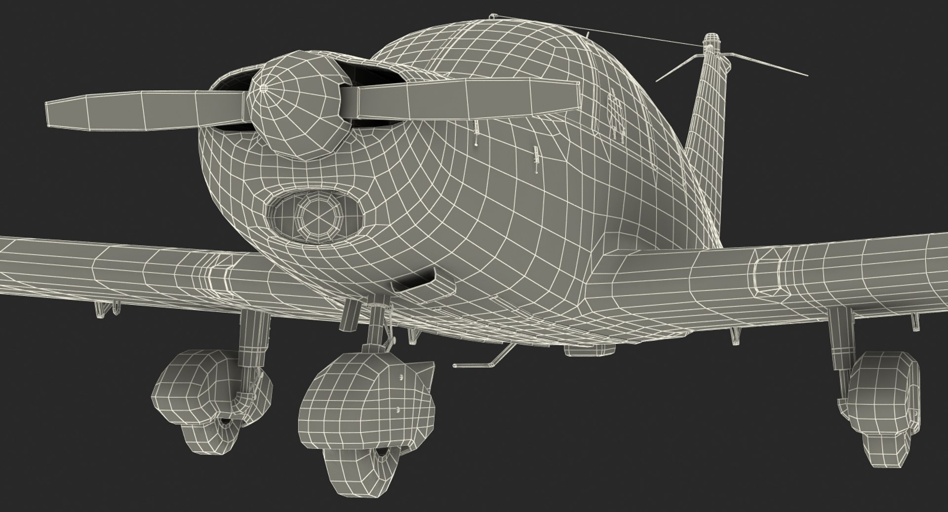 3d Civil Utility Aircraft Piper Model