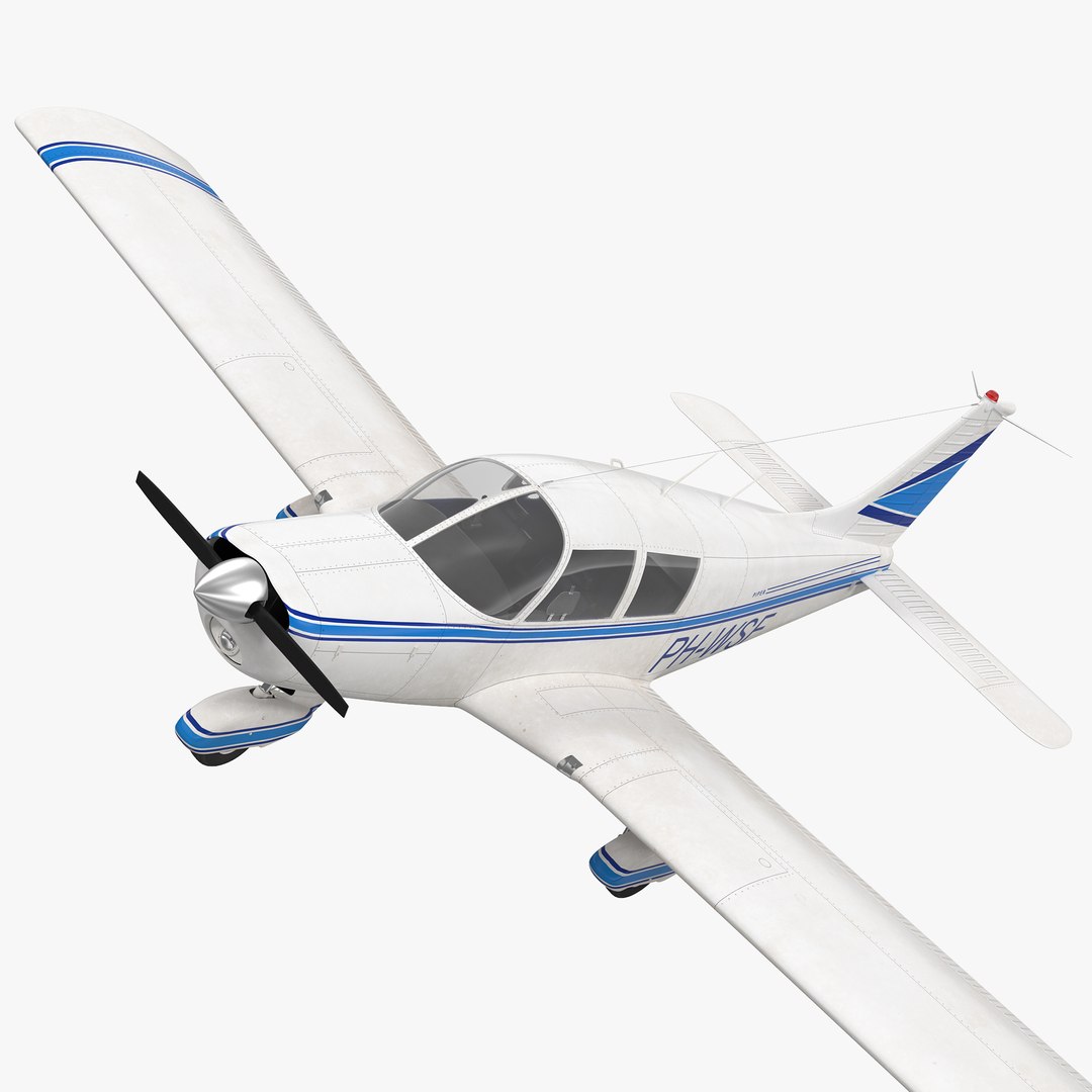 3d Civil Utility Aircraft Piper Model