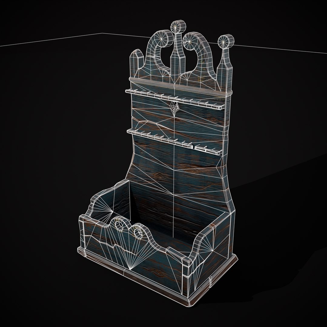 3D Vintage Blue Spoon Rack - TurboSquid 2118566