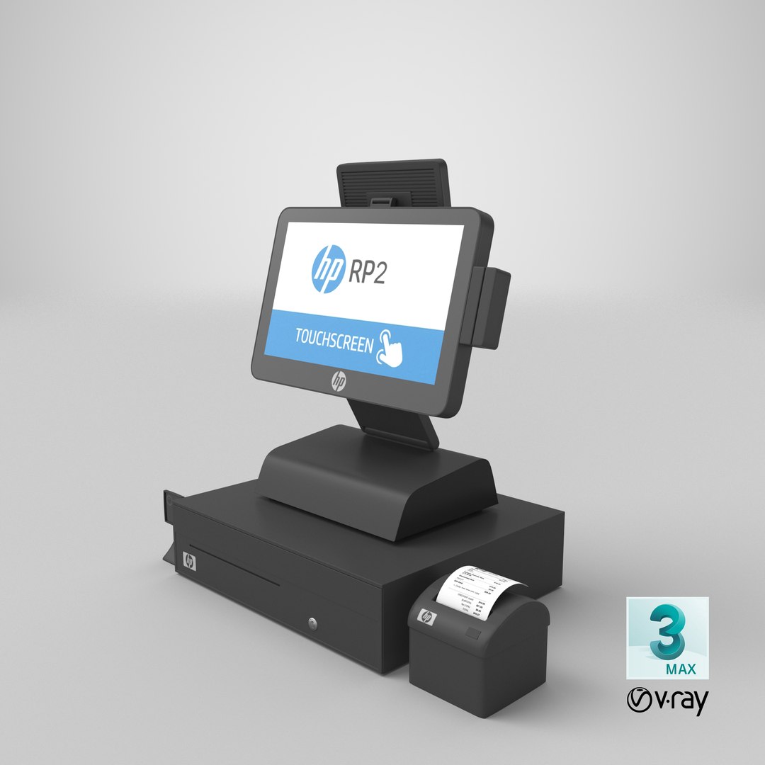 3D HP RP2 Retail System Model - TurboSquid 1765252