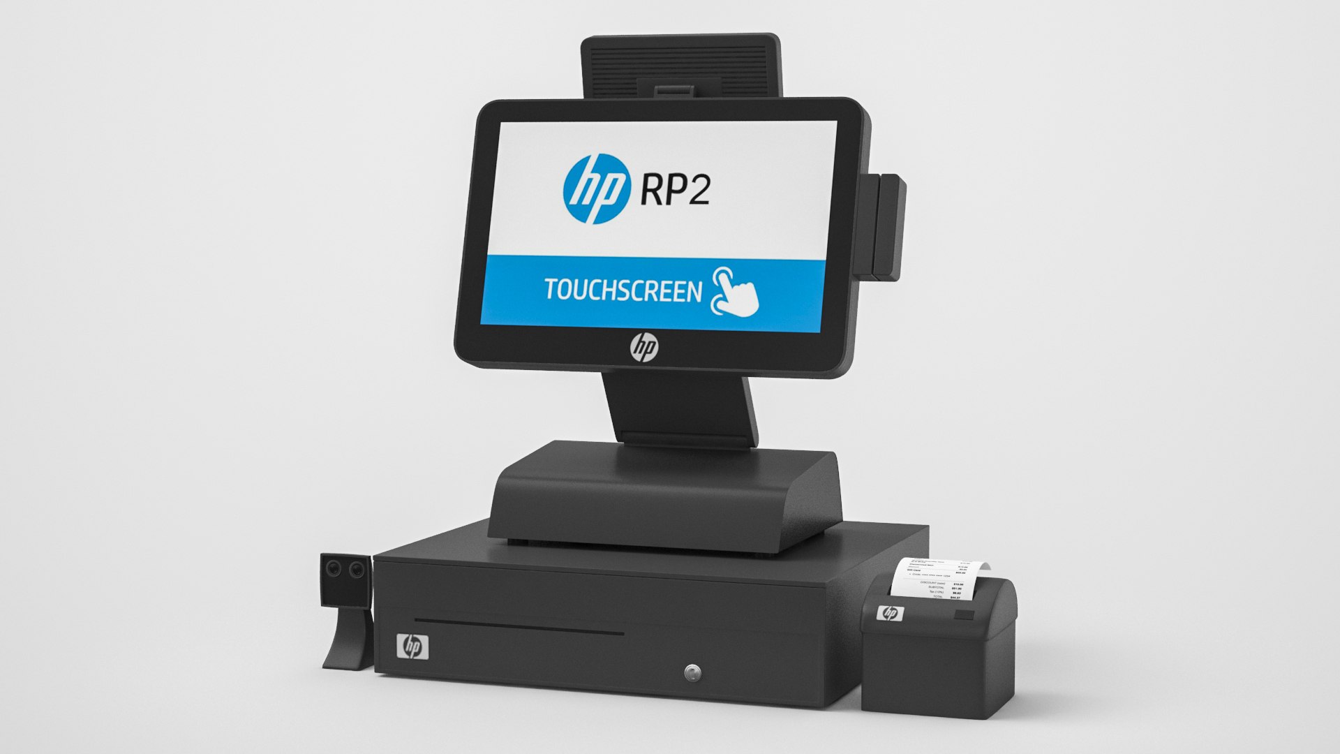 HP RP2 零售系统3D模型 - TurboSquid 1765252