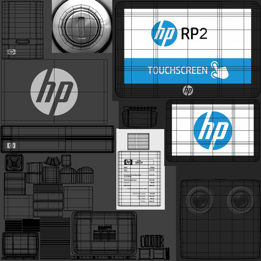 3D HP RP2 Retail System Model - TurboSquid 1765252