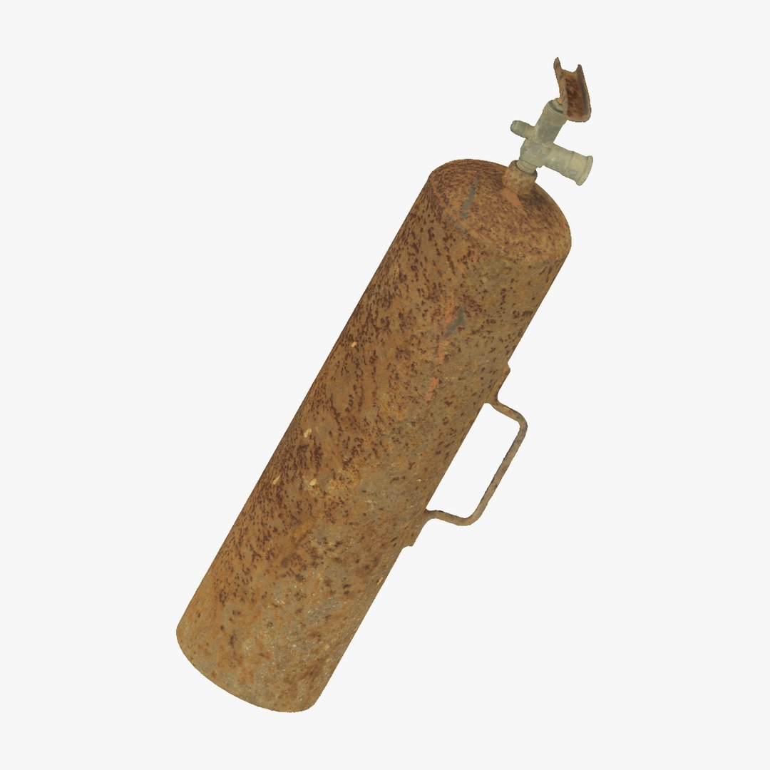 3D Rusty Old Gas Cylinder Raw Scanned - TurboSquid 1784733