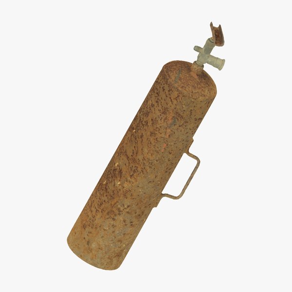 3D Rusty Old Gas Cylinder Raw Scanned - TurboSquid 1784733