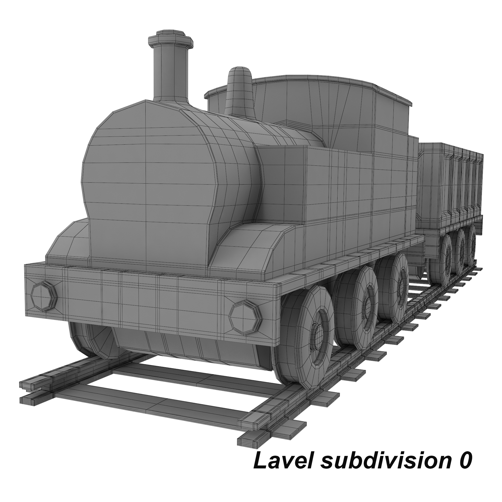 free toy train 3d model