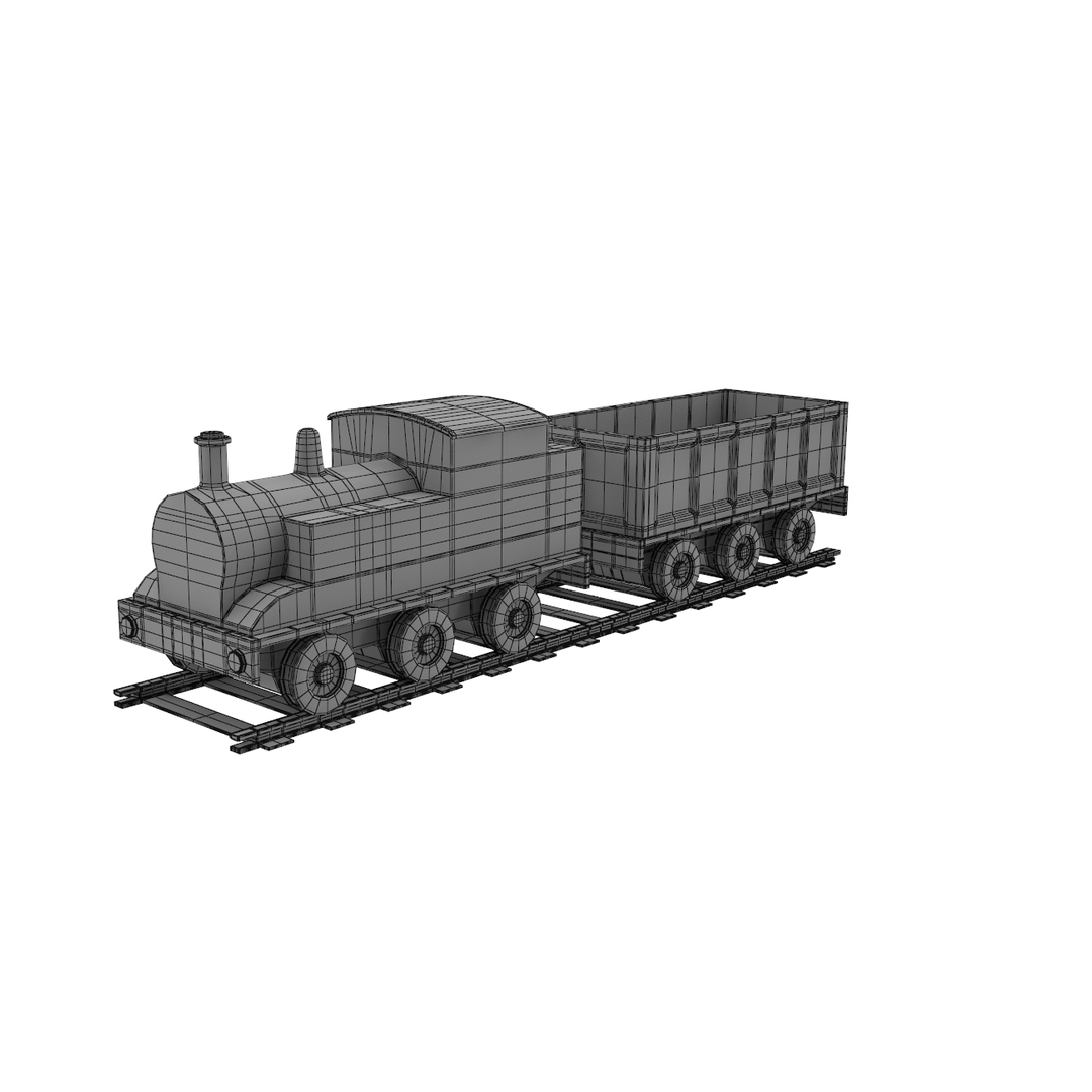 Free Toy Train 3d Model