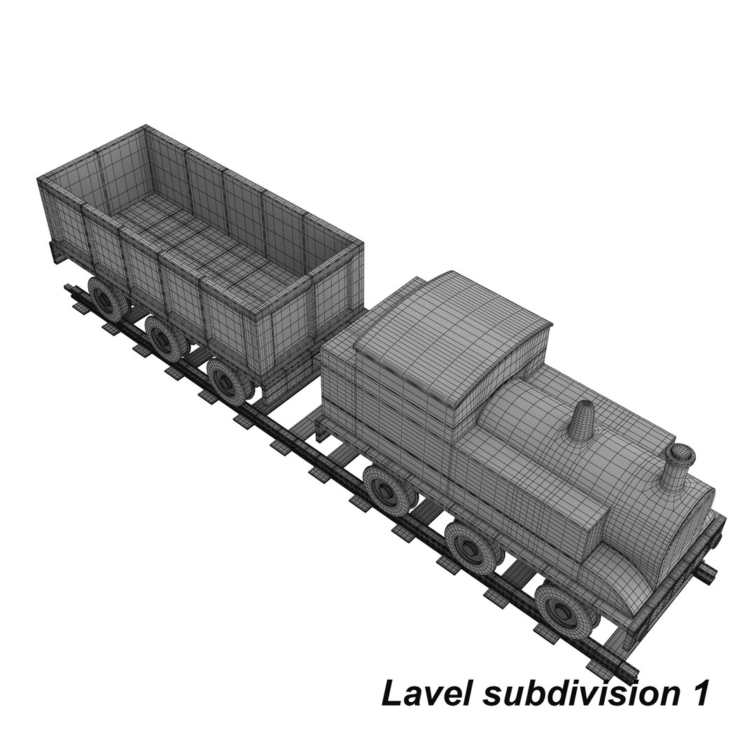 Free Toy Train 3d Model