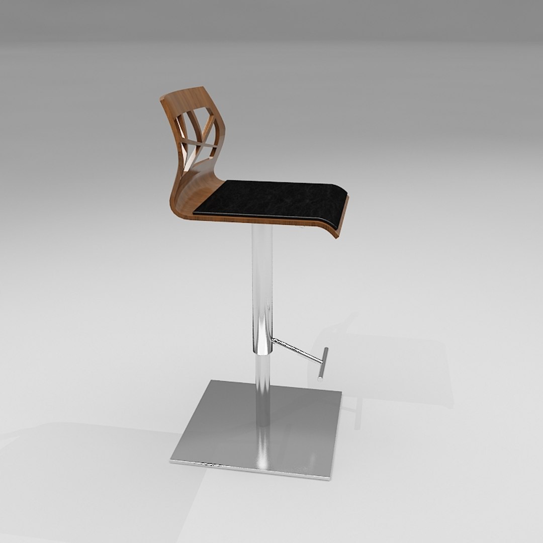 3d Funky Bar Stool Model