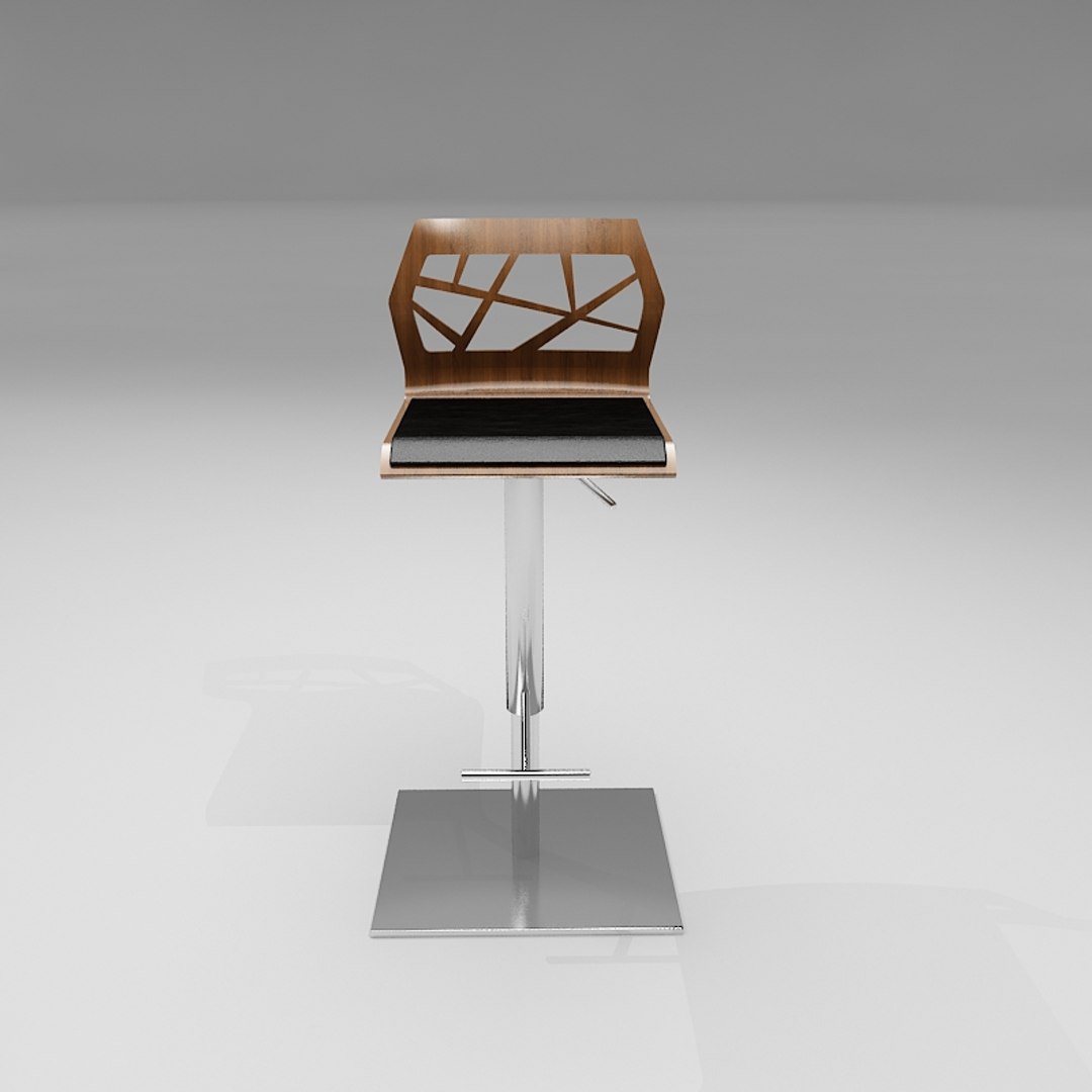 3d Funky Bar Stool Model