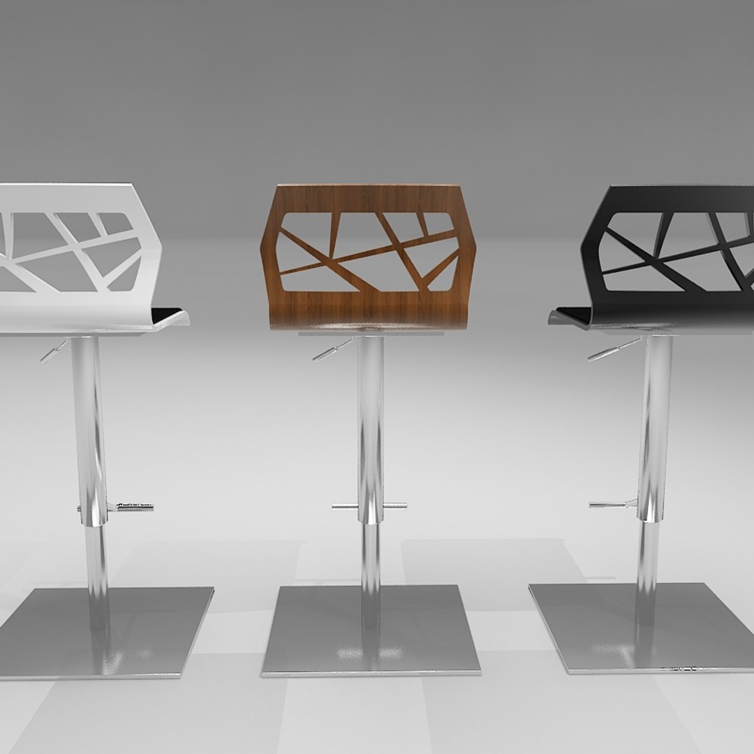 3d Funky Bar Stool Model
