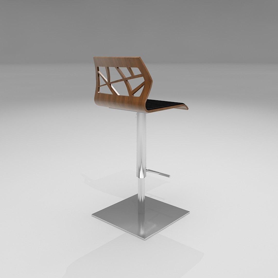 3d Funky Bar Stool Model
